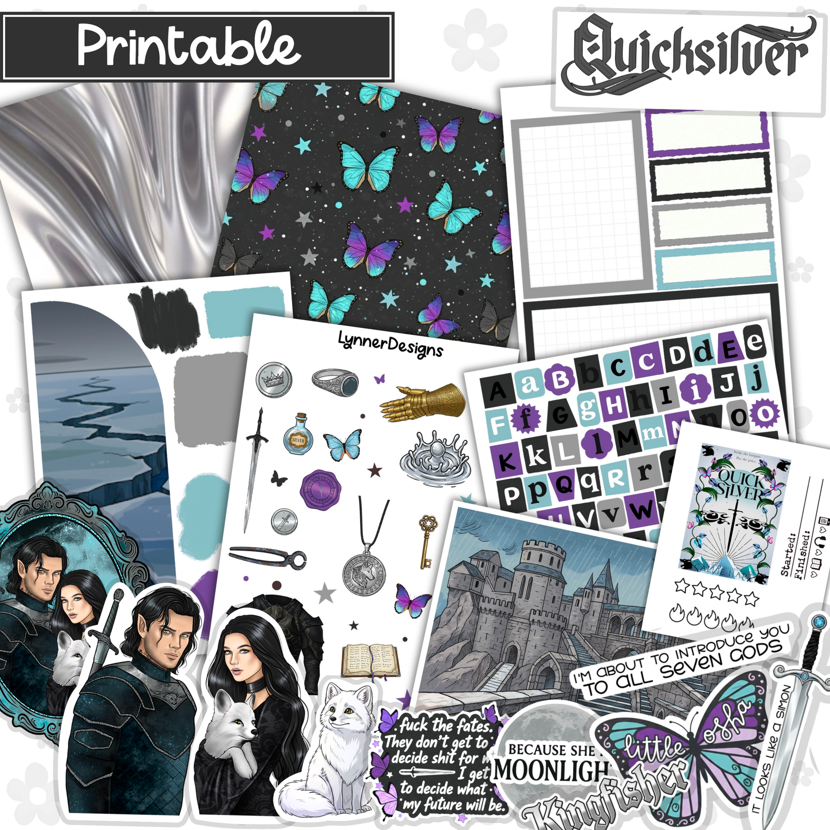 Printable - Quicksilver Book Journaling Kit – LynnerDesigns