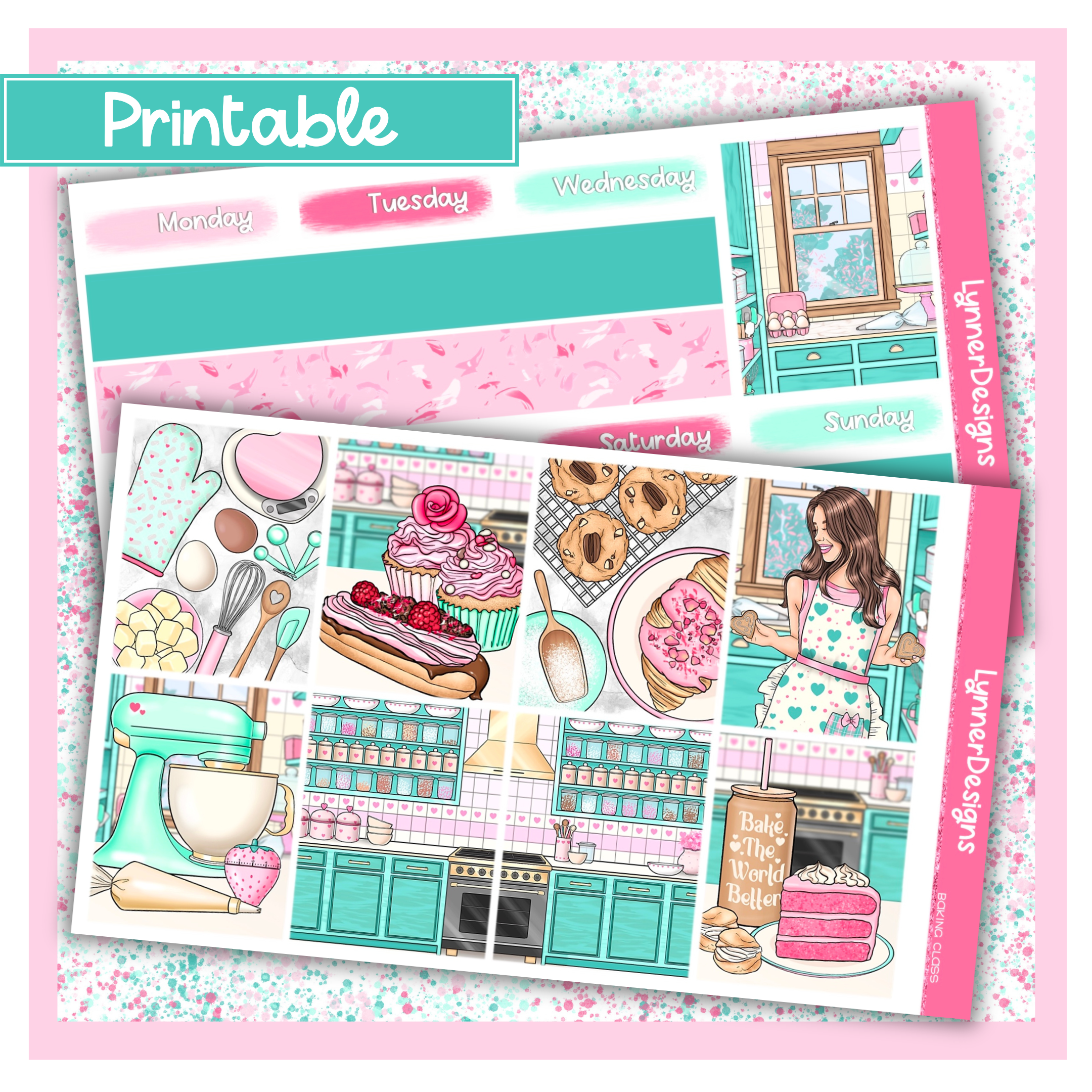 Printable - Baking Class - Vertical Weekly Kit – LynnerDesigns