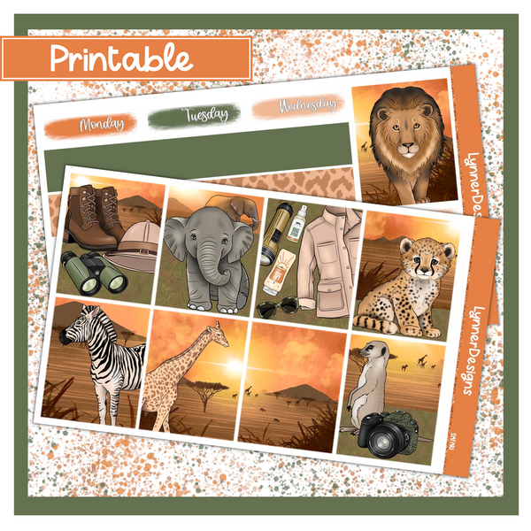 Printable - Safari Weekly Kit – LynnerDesigns